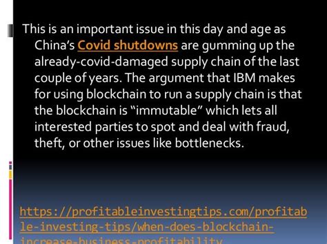 When Does Blockchain Increase Business Profitability Ppt