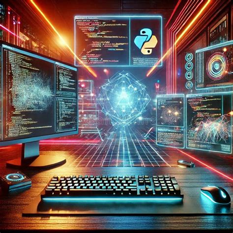 Virtual Reality Showing Programming With Futuristic Workspace Stock