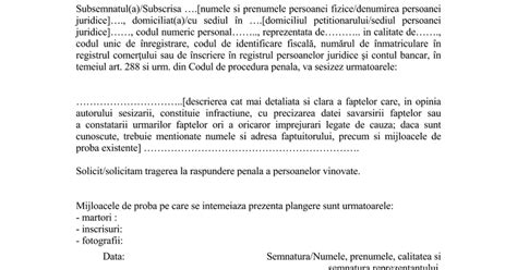 Ce Acte Trebuie Pt Divort La Notar Sesizare Penala Model