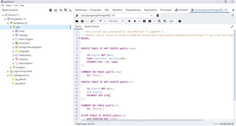 使用pgAdmin创建ERD pgadmin生成er图 CSDN博客
