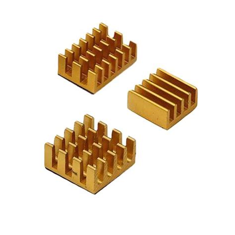 Gold Aluminum Heat Sink For Raspberry Pi Embeddinator