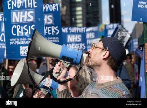 London Uk 11 March 2023 National Health Service Nhs Staff And