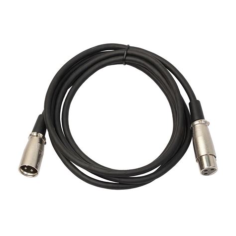 3 Pin Microphone Audio Mic Extension Cord Cable Black Bss1