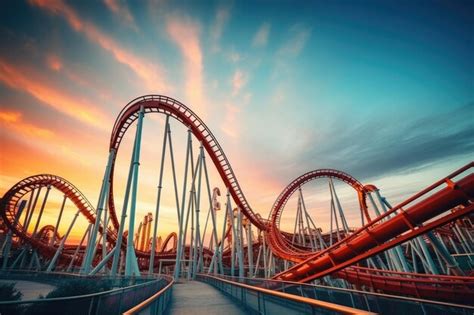 Premium Ai Image Amusement Park With Carousels And Attractions For