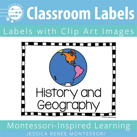 Montessori Classroom Area Labels With Clip Art For Free Made By Teachers