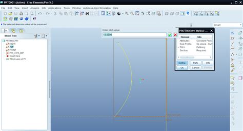 Tutorial Modeling Variable Spring In Creo Elements Aka Proe