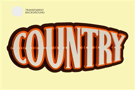 Country Banner 3d Render Psd Graphic By Pscreative · Creative Fabrica