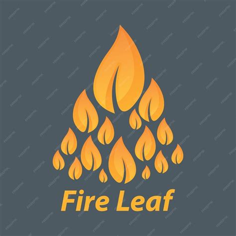 Premium Vector Daun Yang Membentuk Api Unggun
