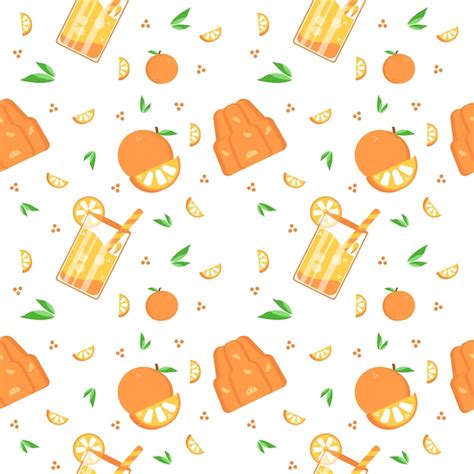 Premium Vector Summer Orange Pattern