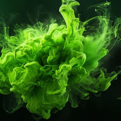 Premium Ai Image Green Color Splash
