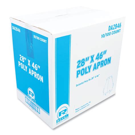 Poly Apron 28 X 46 One Size Fits All White 100pack 10 Packscarton