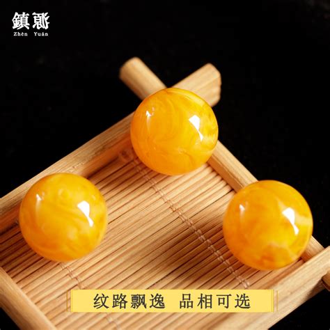 天然蜜蜡散珠鸡油黄琥珀圆珠子手链配珠手串桶珠单珠星月菩提配饰虎窝淘