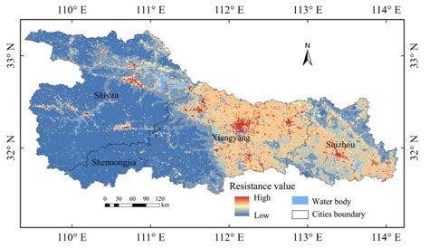 Distribution Of Ecological Resistance Surface Download Scientific