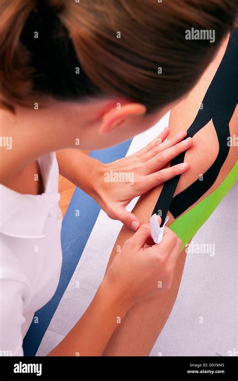 Dynamic Functional Bandage With Taping Stock Photo Alamy