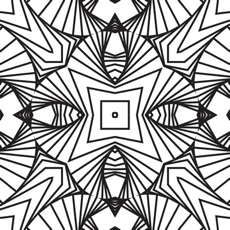 Monochrome D Dimensional Lined Cubes In Seamless Pattern On A White Background Geometric