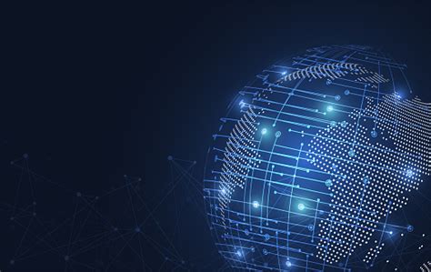 글로벌 네트워크 연결 글로벌 비즈니스의 세계지도 지점 및 라인 구성 개념 벡터 일러스트레이션 3차원 형태에 대한 스톡 벡터 아트