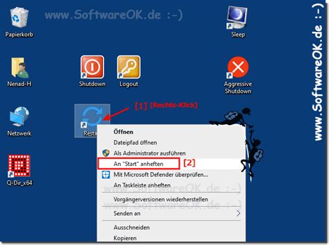 Neustart Herunterfahren Verknüpfung für Windows 11 10 Shutdown