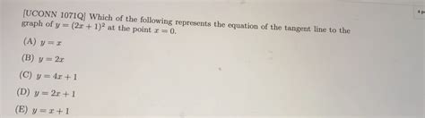 Solved [uconn 1071q] ﻿which Of The Following Values