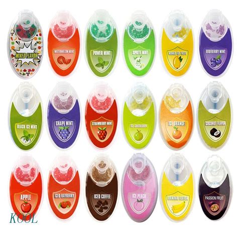 Kool Set De 200 Cigarros De Menta Pops Mini Beads Gelo Porta Filtro De Cápsula De Sabor A Frutas