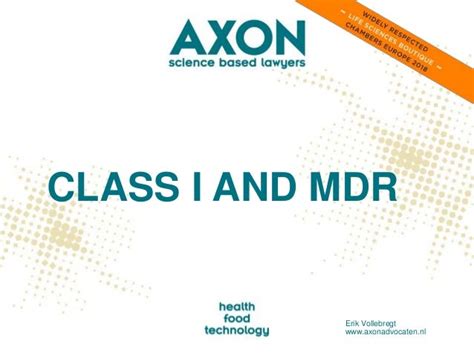 Mdr And Class I Medical Devices Presentation