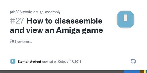 How To Disassemble And View An Amiga Game · Issue 27 · Prb28 Vscode