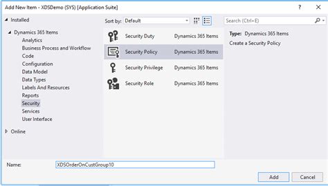 Create A Security Policy Finance Operations Dynamics 365 Microsoft Learn