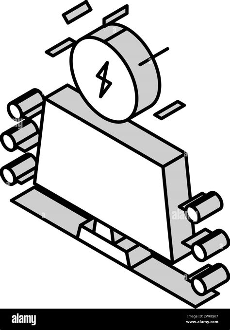 Solar Electrical Panel Isometric Icon Vector Illustration Stock Vector