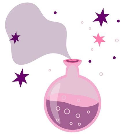 Premium Vector Halloween A Bottle Of Magic Potion Vector Illustration
