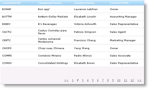 Paging Infragistics Aspnet™ Help