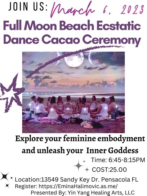 Full Moon Beach Ecstatic Dance Cacao Ceremony Nourish Your Inner