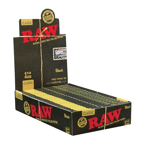 Raw Papers Classic Black 1 14″ 2450 Ct Box