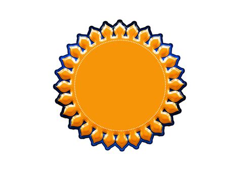 Circle Shape Golden Glossy Frame Curve Design Style 43120033 Png