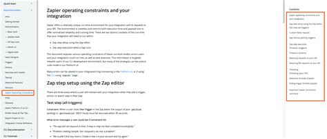 SUPPORTESC 280 Zapier Constraints Section In Platform Documentation