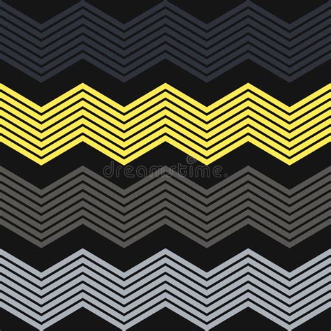 Zigzag Mosaic With Geometric Shapes Seamless Pattern Design With Manual Hatching Textile