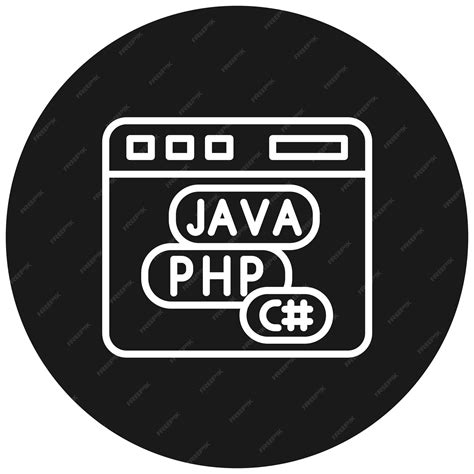 El Icono Vectorial Del Lenguaje De Codificación Se Puede Utilizar Para El Conjunto De Iconos De