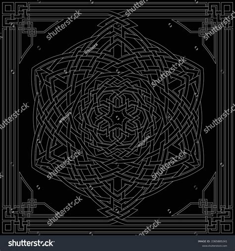 Hexagram Star Vector Pattern Ornament Circular Stock Vector Royalty Free 2365885241 Shutterstock