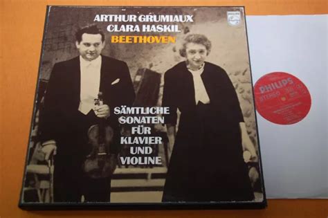 HASKIL GRUMIAUX BEETHOVEN Complete Violin Sonatas Ed1 Dutch Philips 4LP