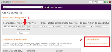 updating contact records via data source forth