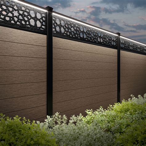 Fusion Nazira Fence Panel Teak With Our Composite Posts Charles And Ivy