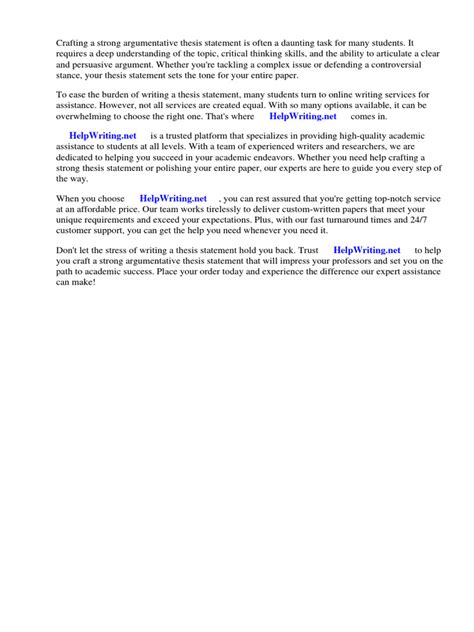 Strong Argumentative Thesis Statement Examples Pdf Essays Thesis