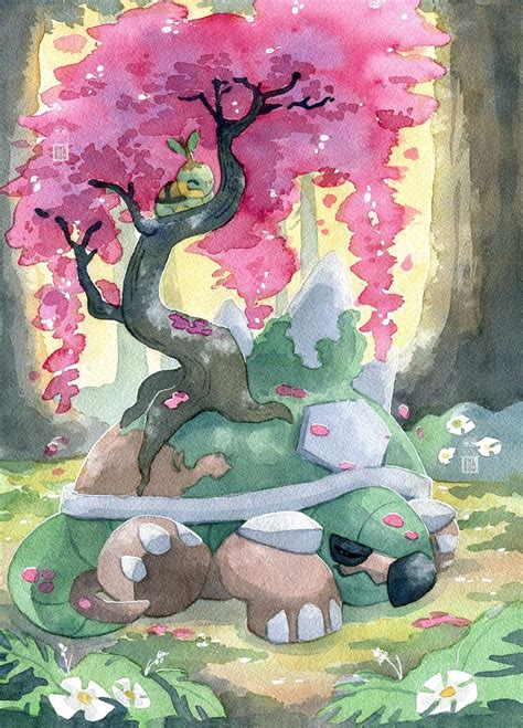 Turtwig And Torterra Pokemon Drawn By Trulyavaporeon Danbooru