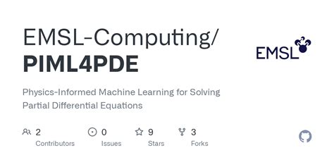 Github Emsl Computing Piml4pde Physics Informed Machine Learning For
