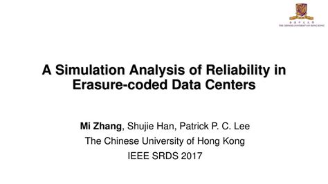A Simulation Analysis Of Reliability In Erasure Coded Data Centers