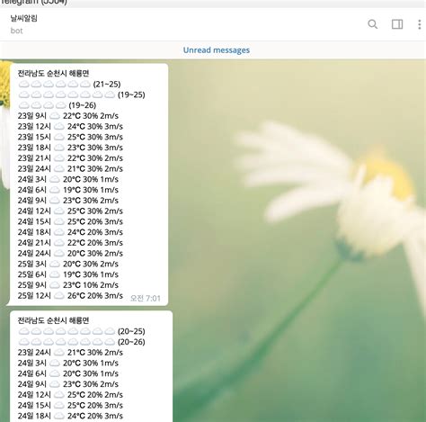 텔레그램 봇 크롤링·스크래핑 포트폴리오 크몽