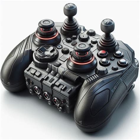 A Game Controller Placed On A White Surface Showcasing Its Features And