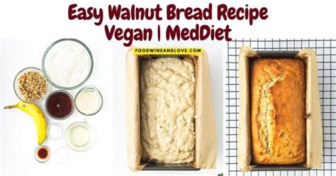 Easy Walnut Bread Recipe Vegan Meddiet Food Wine And Love