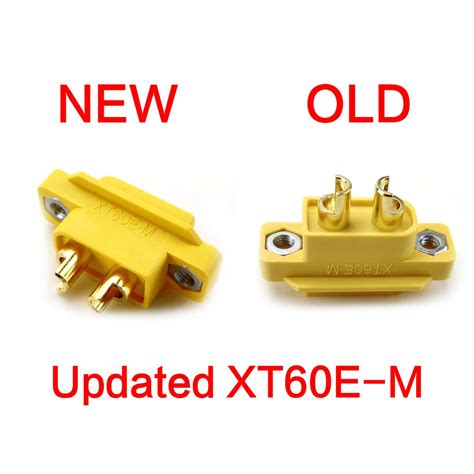 10pcs Updated Amass Xt60e M Mountable Xt60 Male Plug Connector For