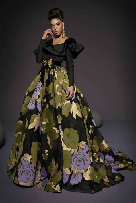 Fw18 Gems Fouad Sarkis Fashion Chic Dress Classy Long Sleeve