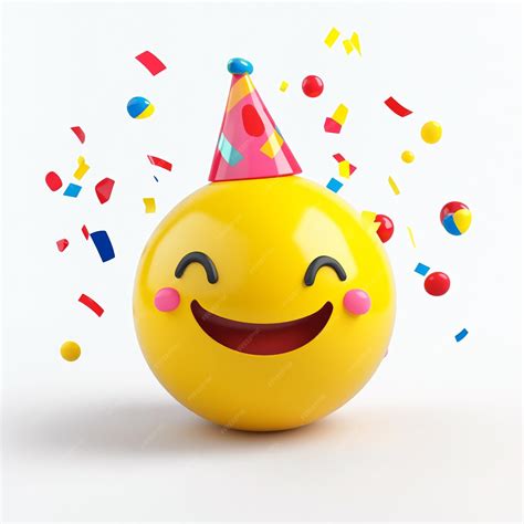 3d Emoji Icon Party Popper For Celebrations Illustration Logo Premium