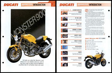 Ducati Monster 900 Introduction Essential Superbike Data File Page